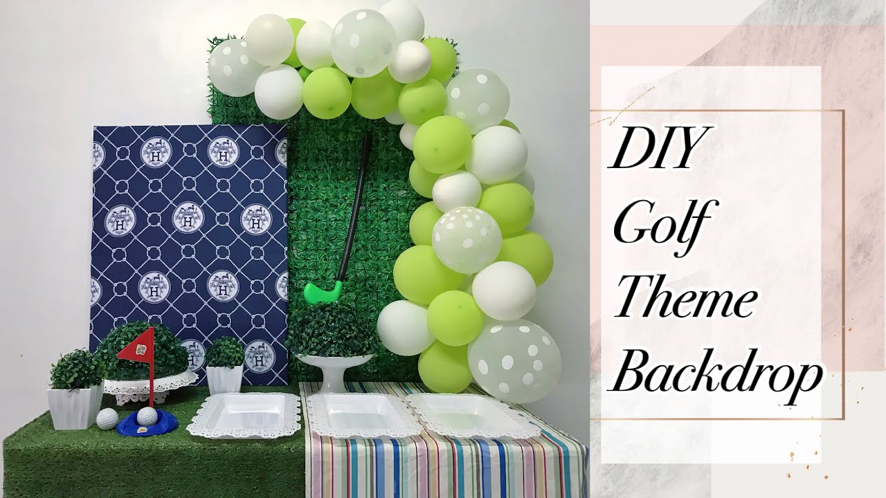 DIY Golf Theme Backdrop - YouTube