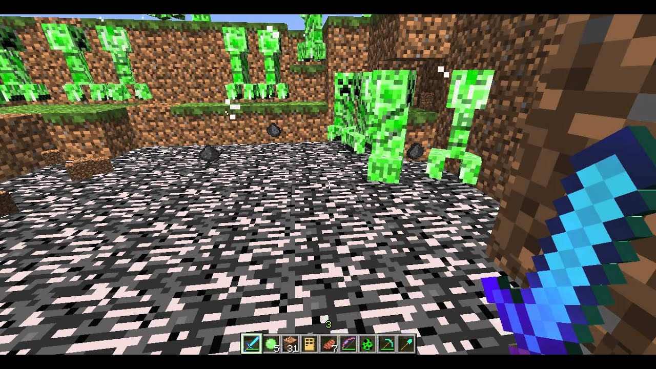 Minecraft: creeper hole. - YouTube