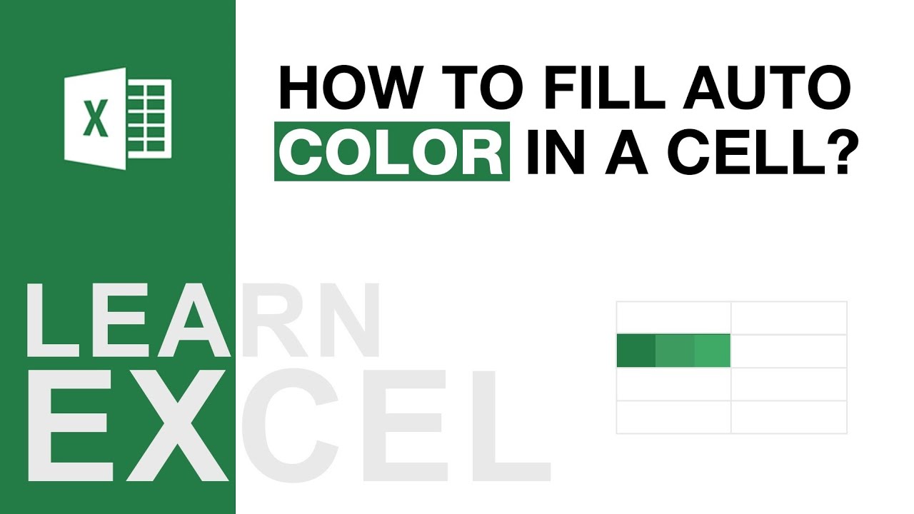 How to Fill auto color in a cell? - YouTube