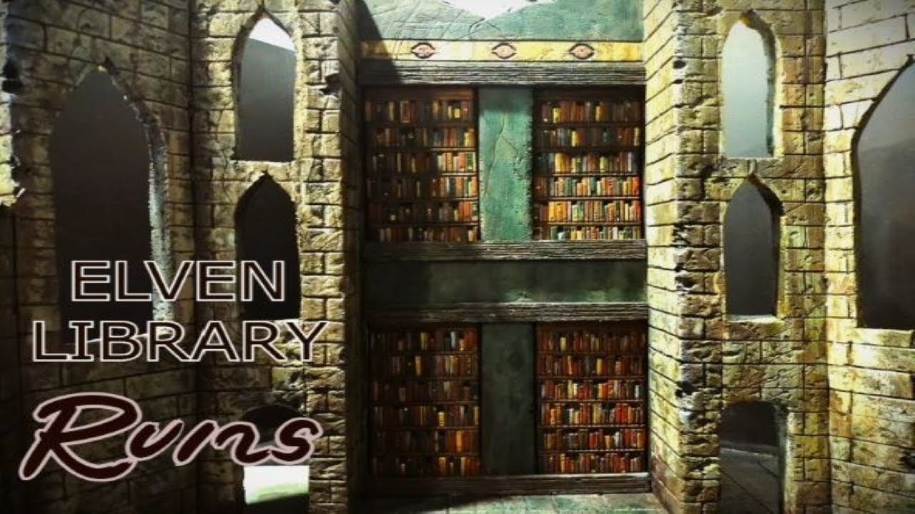 Elven Library Ruins Diorama Made from XPS Foam and built from scratch ...