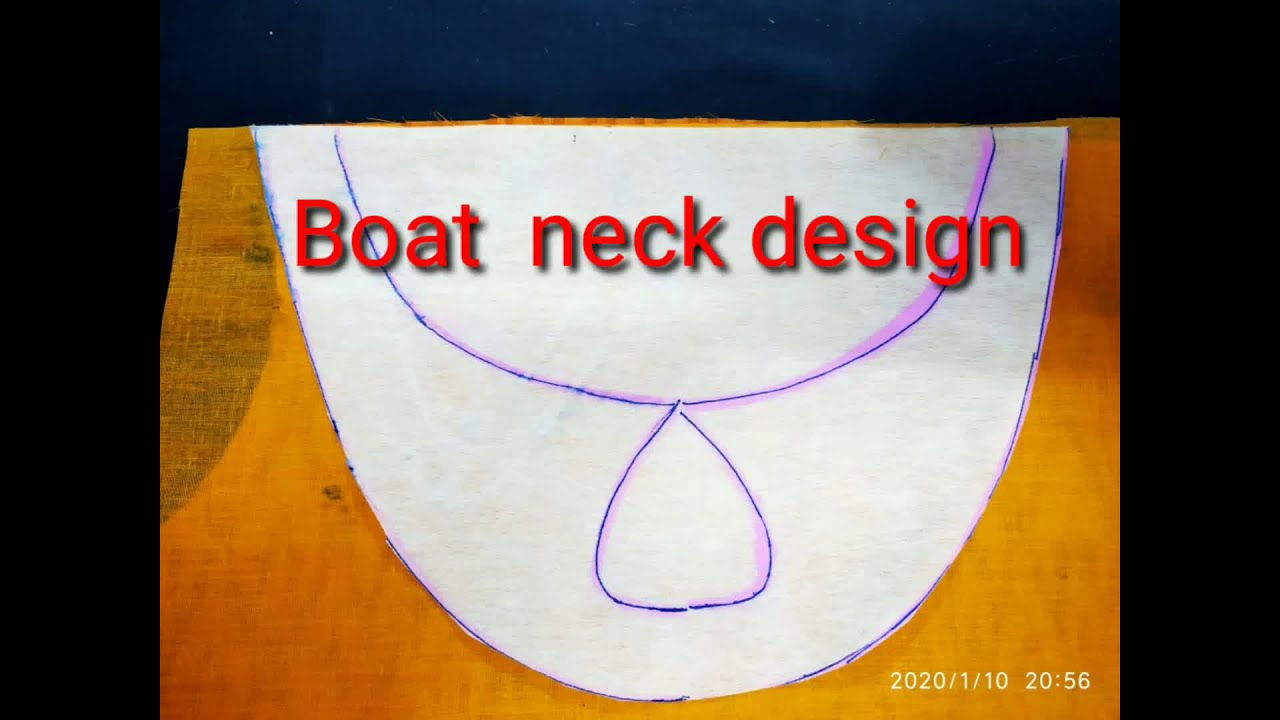 Very popular boat neck design cutting and stitching - YouTube
