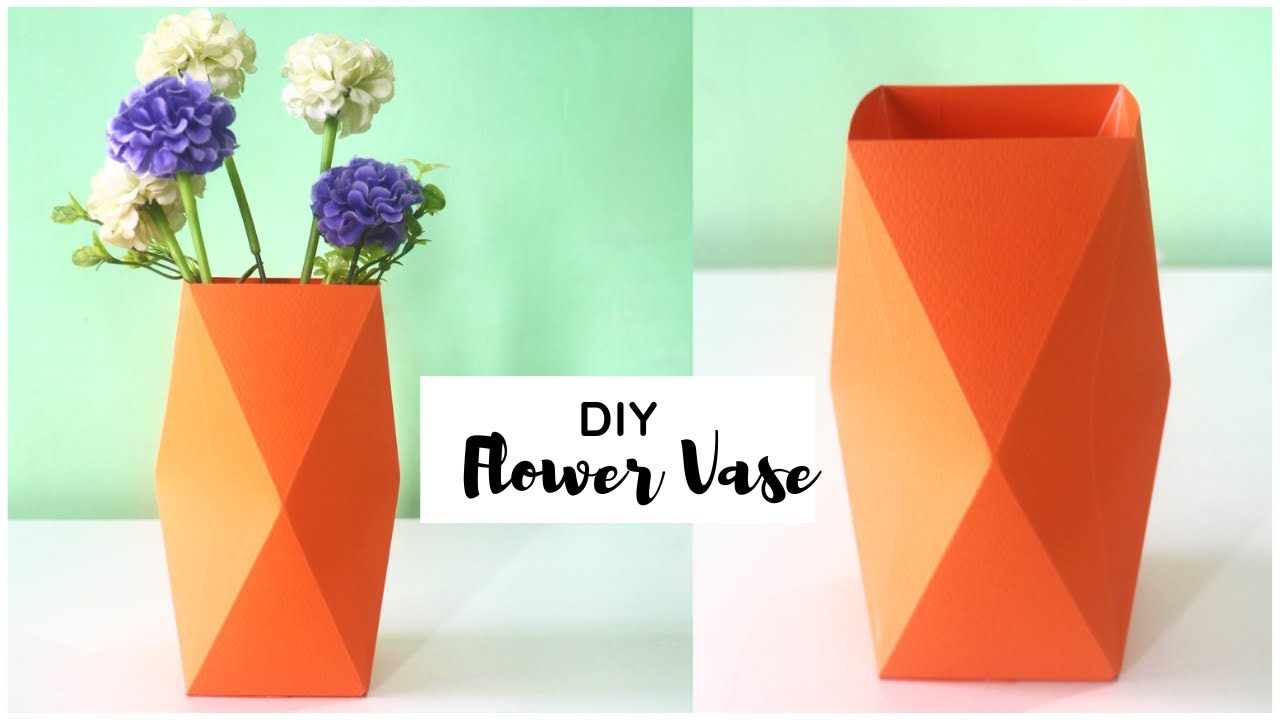 DIY Flower Vase | Paper Crafts for Home Decor - YouTube