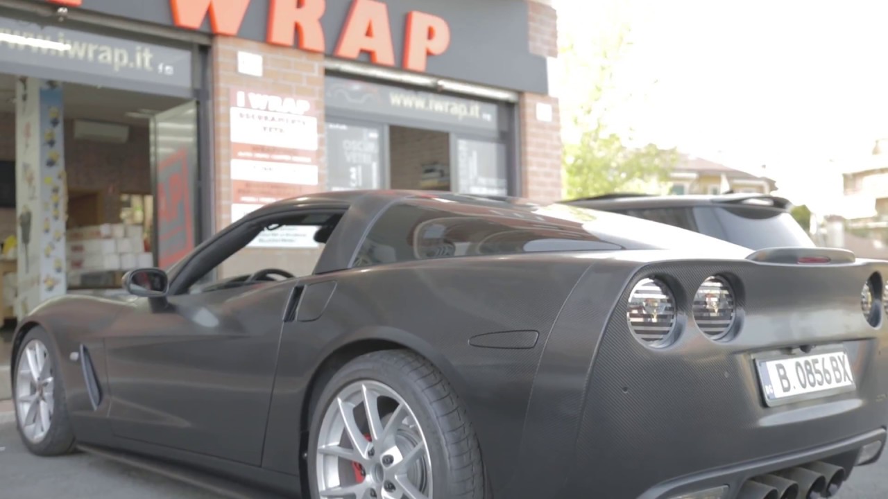 I WRAP ROMA - Wrapping su Corvette C6 full carbon - YouTube