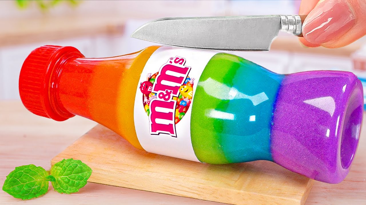 Satisfying Make Miniature M&M Rainbow Jelly in Mini Kitchen - Mini ...
