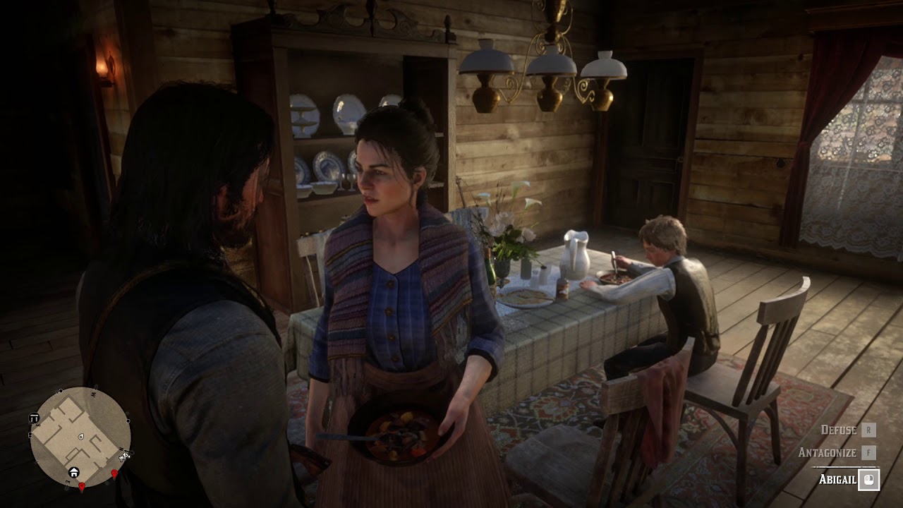 John Marston antagonizing his family red dead redemption 2 at dinner ...