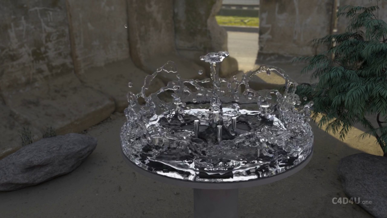 Water Splash Animation ️ C4D4U - YouTube