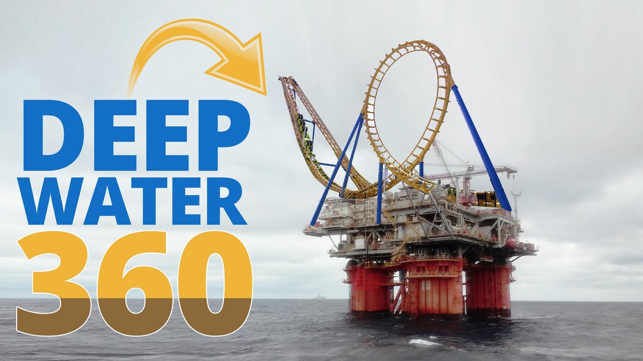 360° VR DEEP WATER Roller Coaster 🌊 POV Virtual Reality 4K 3D Ride ...