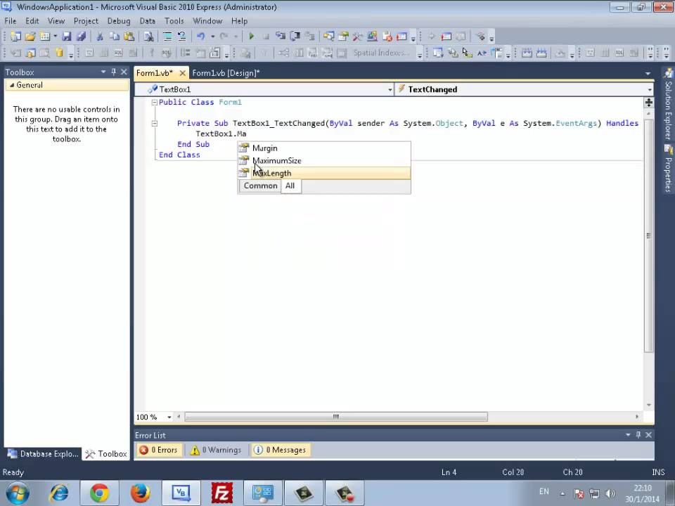 VB.NET จำกัดข้อความใน TextBox - YouTube