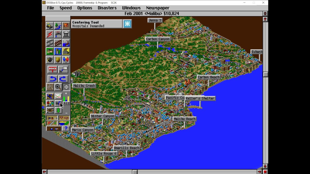 SimCity 2000 (PC) - Malibu Scenario - YouTube