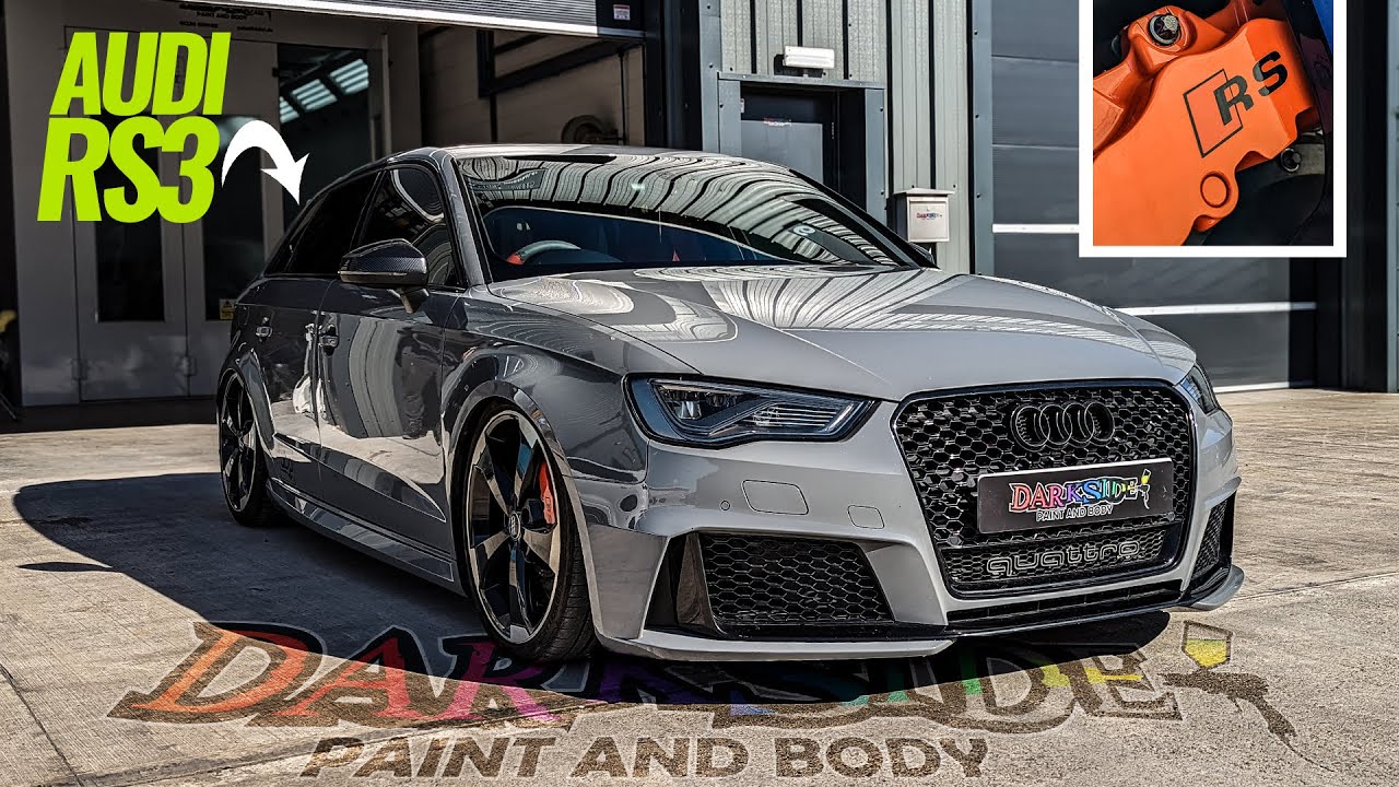 Brake Calliper Colour Change on Audi RS3!! Darkside Paint & Body - YouTube