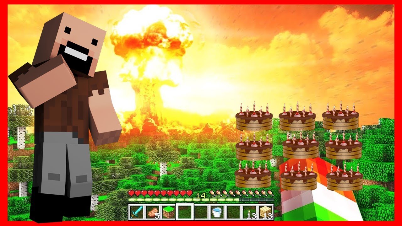 Minecraft - Making Huge LAVA CAKE for Zombies and Blast It ! - YouTube