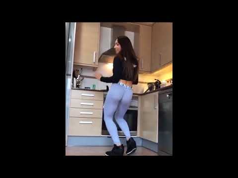 Çiftetelli ile mutfakta oynayan sexy kız. twerk dansı