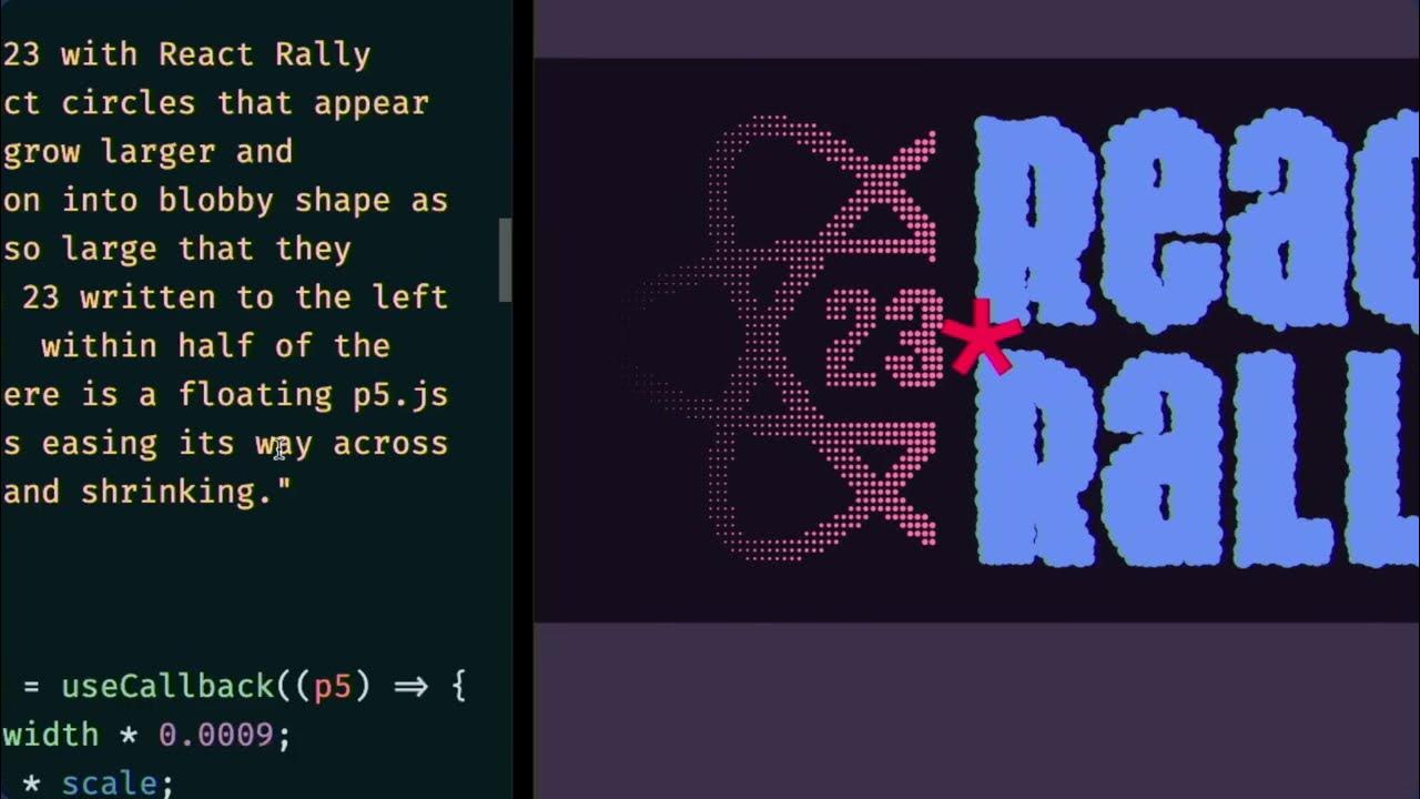 Let's Sketch: Using p5.js & React to fill a Canvas - Monica Powell - React Rally 2023 - YouTube