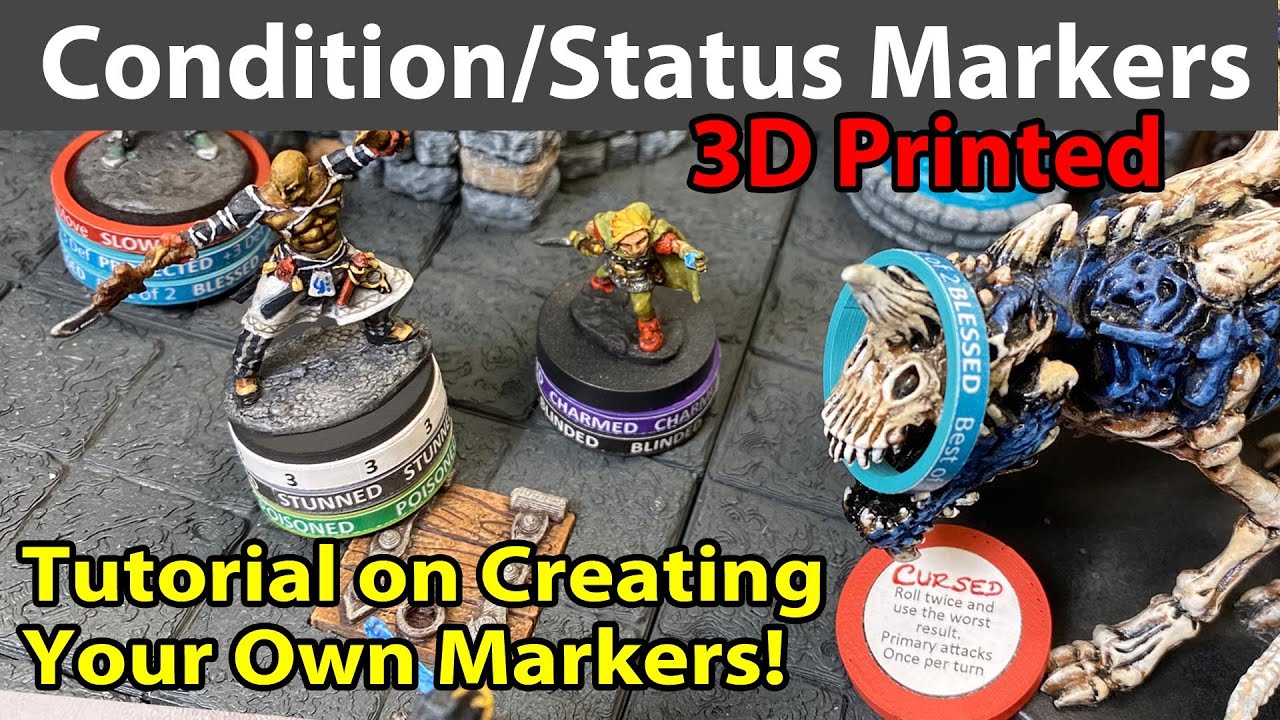 3D-Printed Condition Status Effects Markers - YouTube