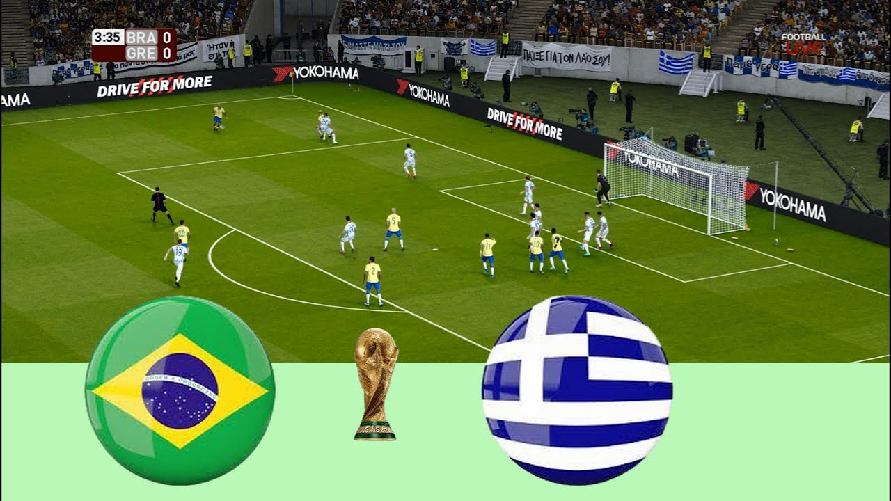 Brazil vs Greece | FIFA World Cup 2026 | Full Match | PES 2021 ...