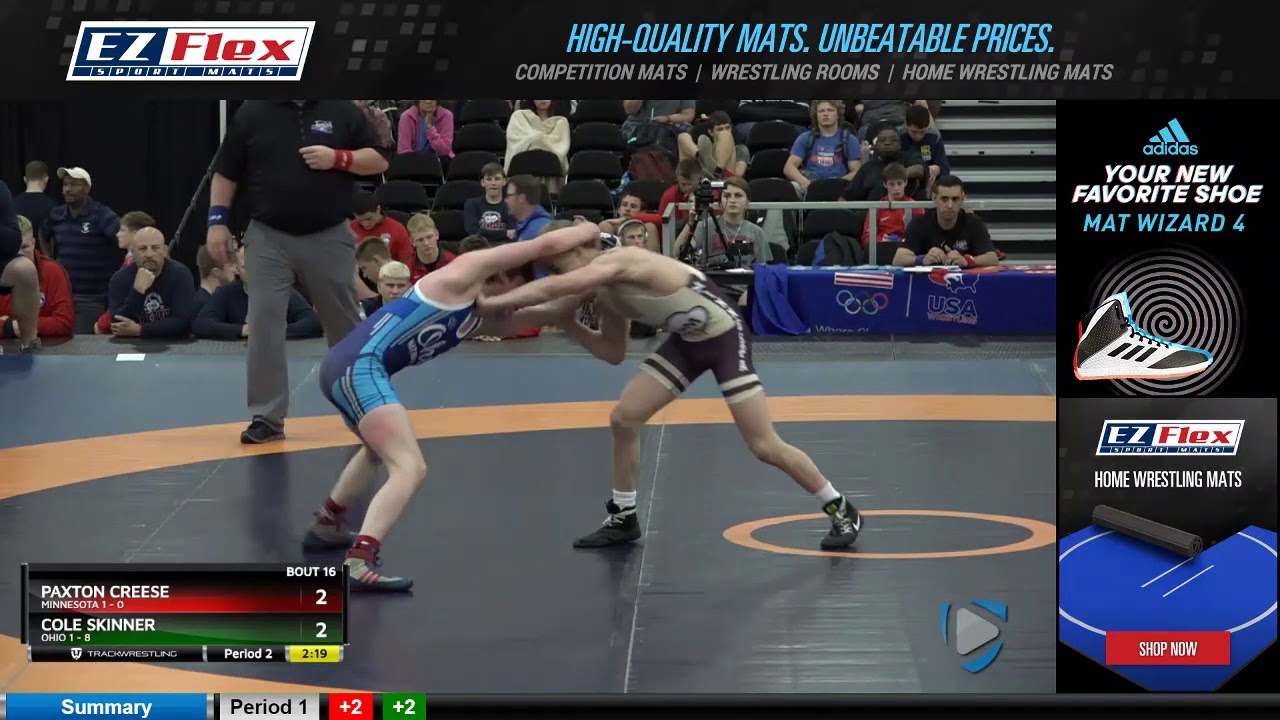 Mat 1 106 Paxton Creese Minnesota 1 Vs Cole Skinner Ohio 1 - YouTube