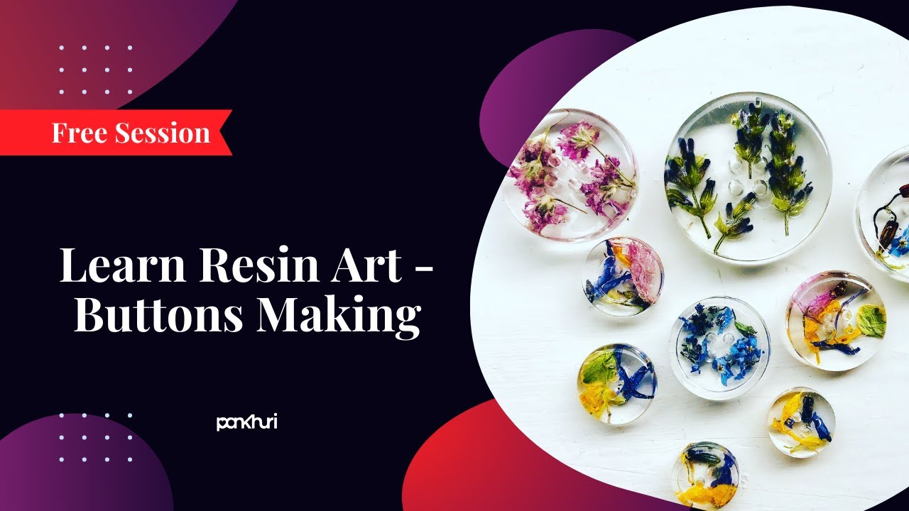 Learn Resin Art - Buttons Making | Resin Art | Live Session | Ask ...