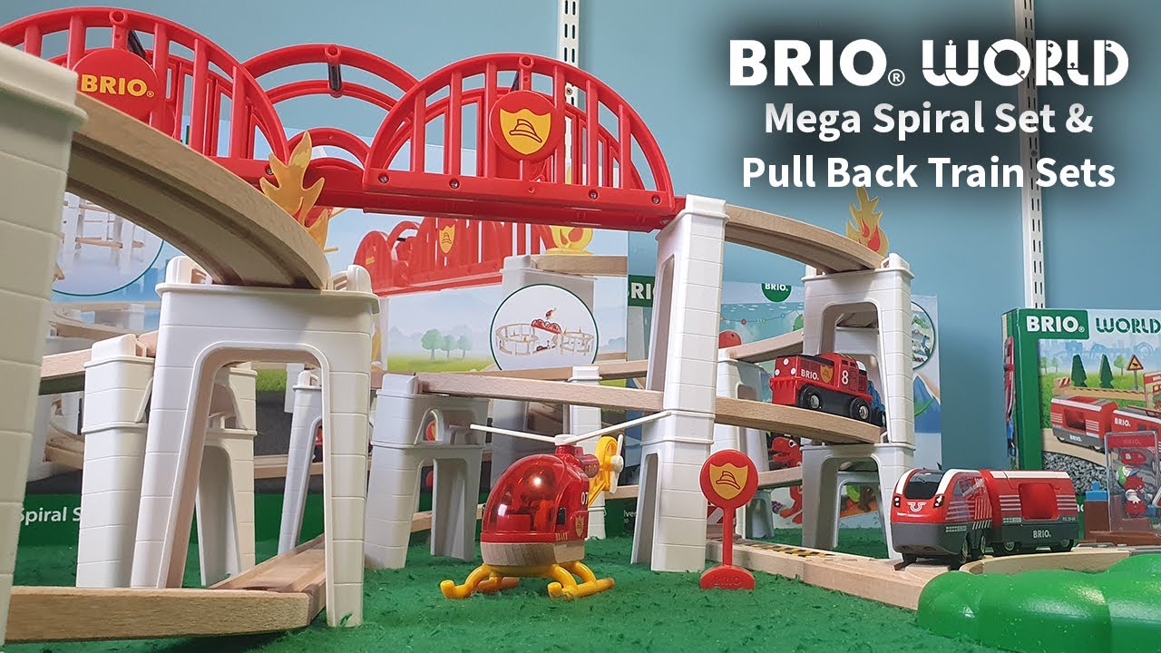 NEW BRIO Mega Spiral & Pull Back Train Sets UNBOXED - YouTube