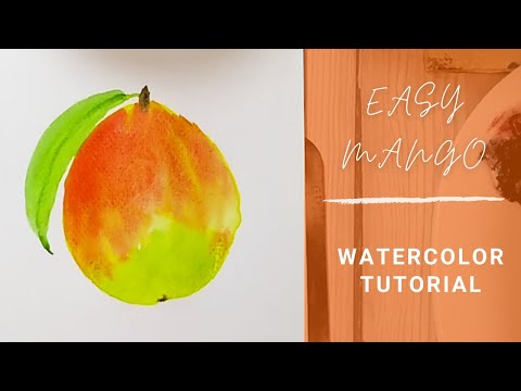 Watercolor Tutorial | How to Paint a Mango in 5 minutes! - YouTube