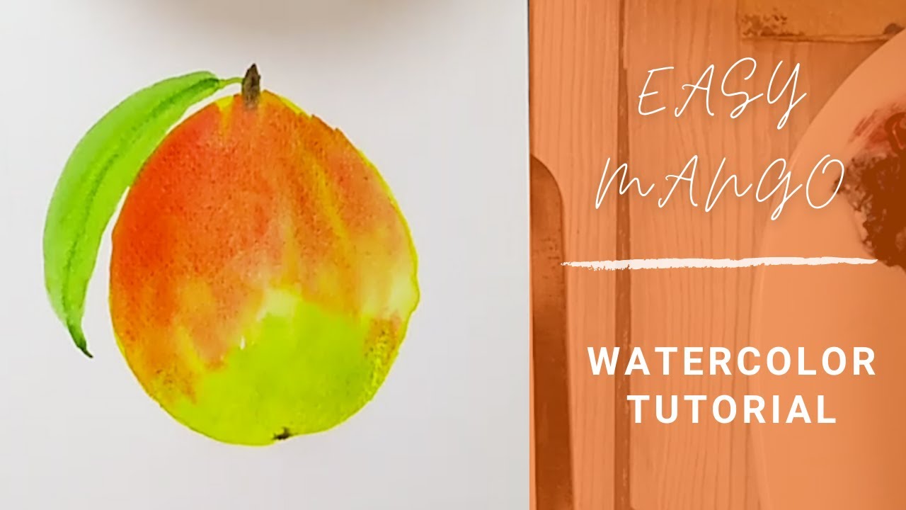Watercolor Tutorial | How to Paint a Mango in 5 minutes! - YouTube