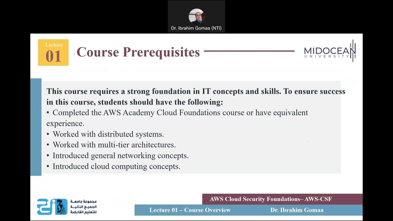 Master of Science in Cybersecurity - AWS Cloud Foundation Security -Orientation lecture - YouTube