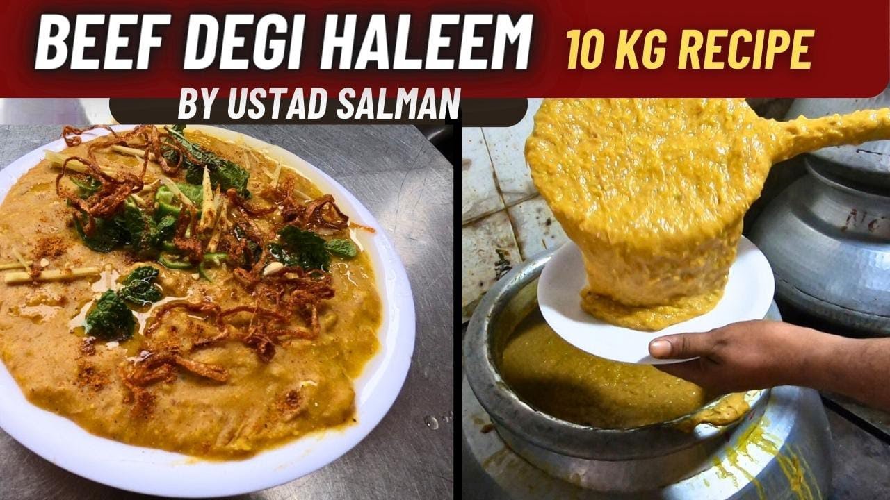 How to make 10 Kg Beef haleem I Nadeem Pakwan || Chef Saadat I Ustad ...