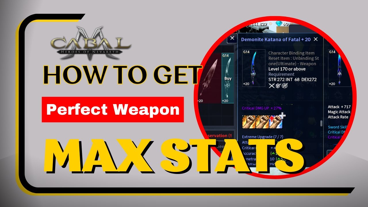 PERFECT Weapon for Cabal Mobile - YouTube