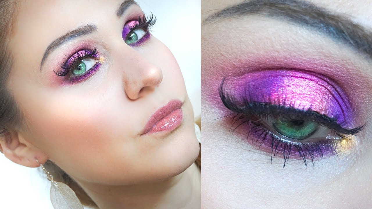 Pink & Purple Eye Makeup Tutorial Riviera Palette - Make you Up by Ahi ...