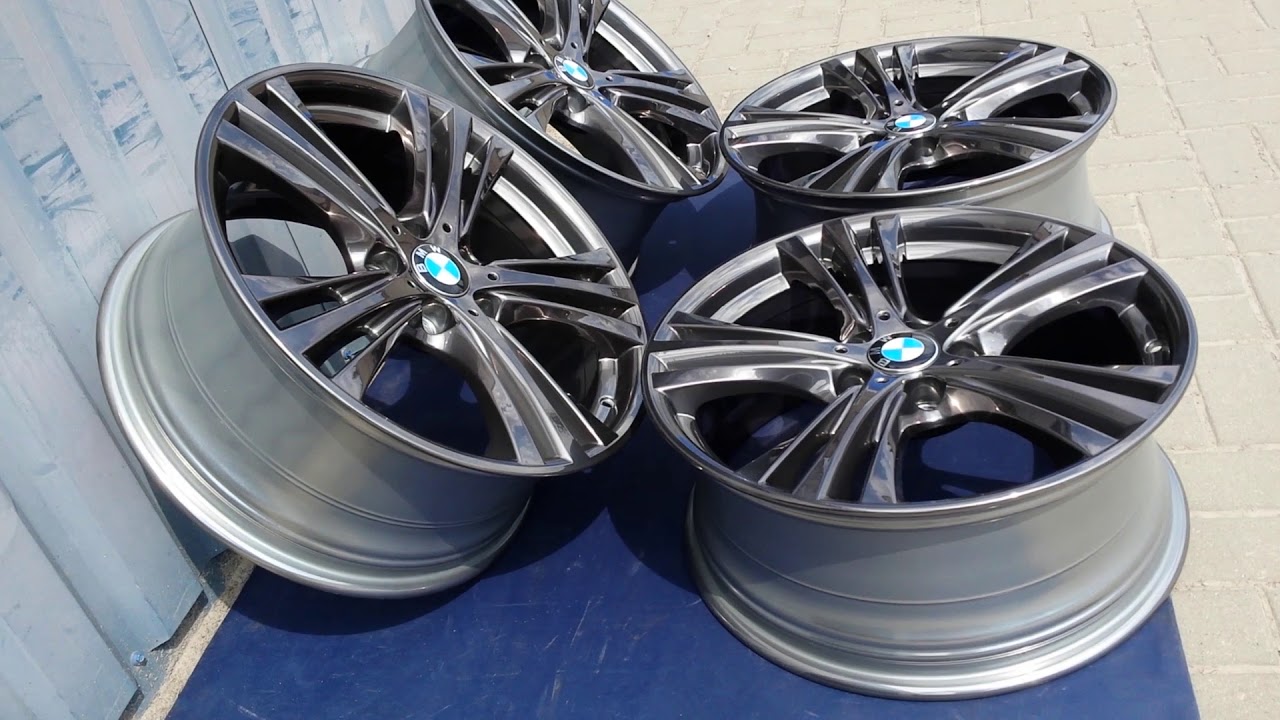 BMW Styling 407 in black chrome powder - YouTube