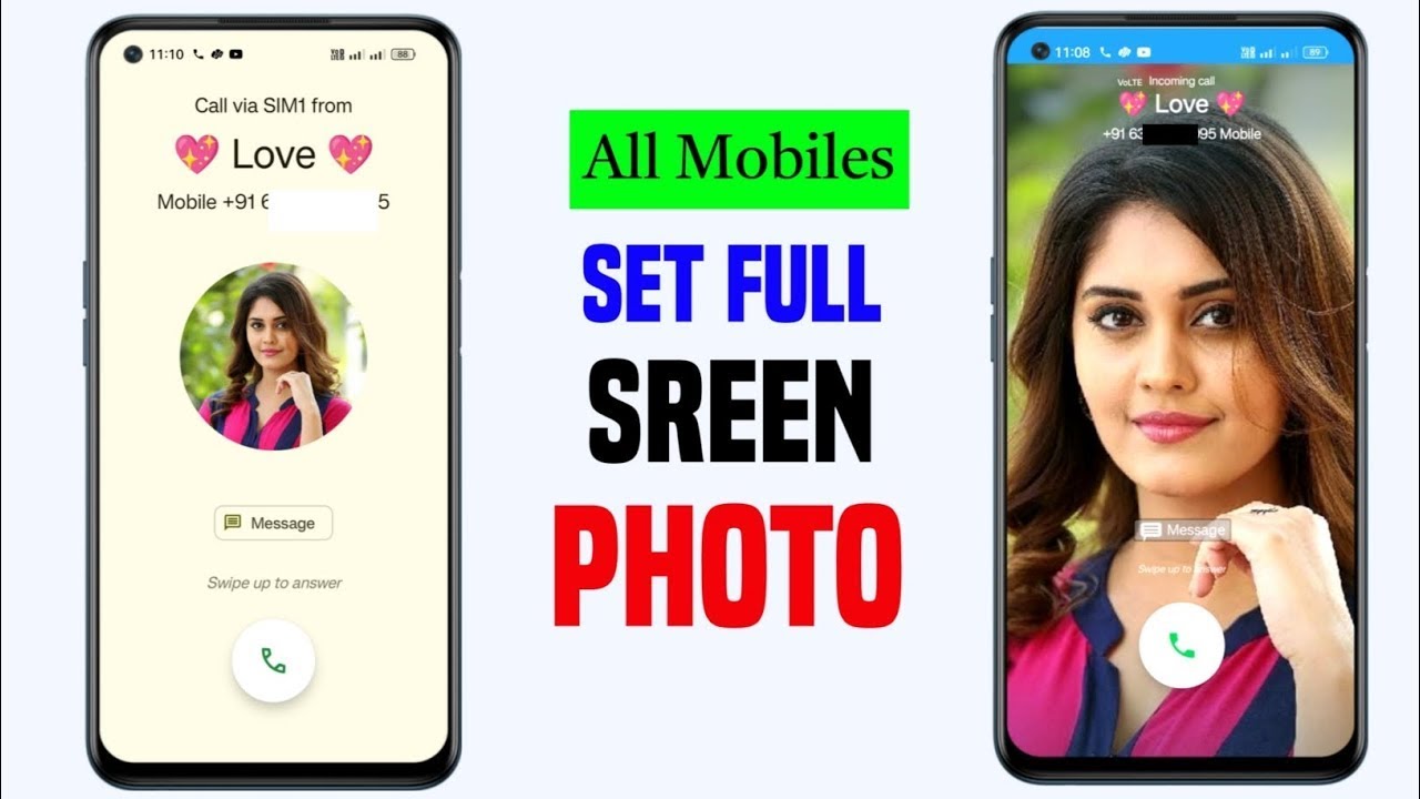 Call aane par full screen photo kaise set kare | call aane par full ...