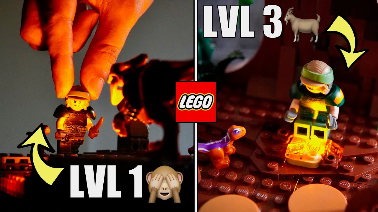 Using LED LIGHTS to Make 3 Dinosaur Vs Human LEGO Mocs! ⎮ Lego DINO ...