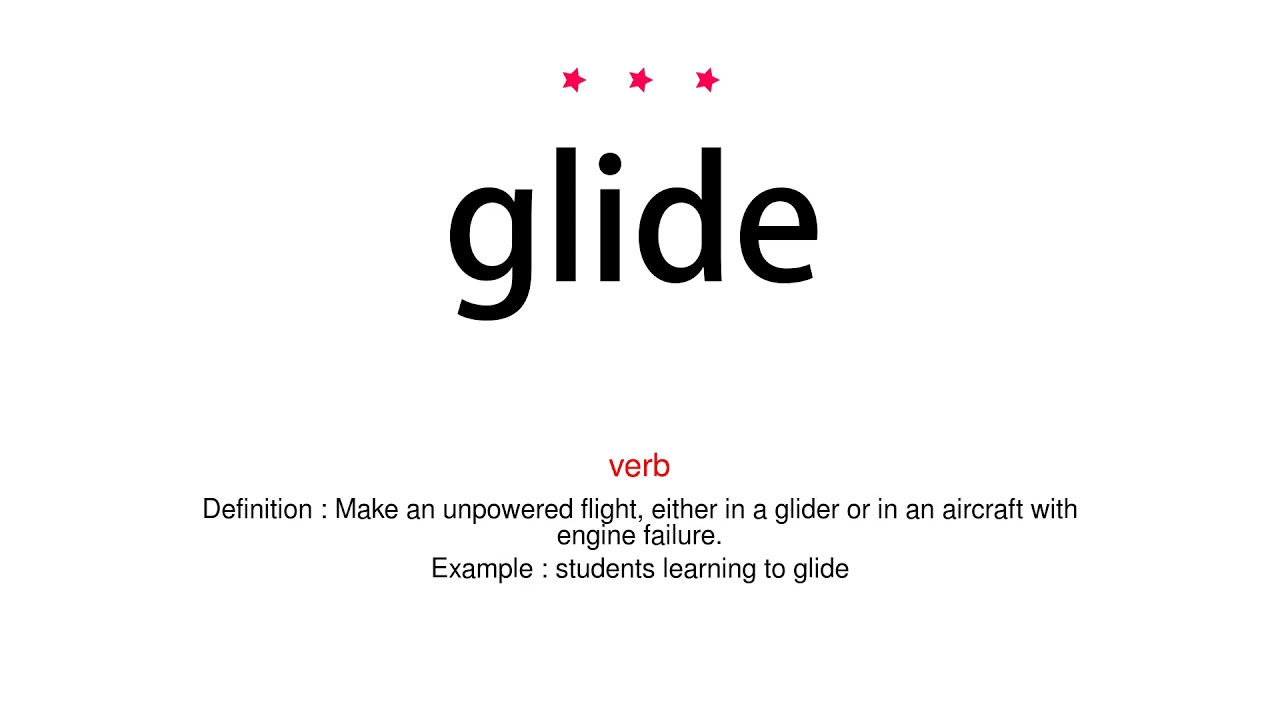 How to pronounce glide - Vocab Today - YouTube