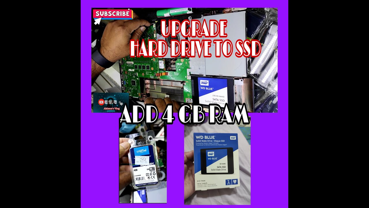 How to Replace Hard Drive in Asus Laptop With New SSD - YouTube