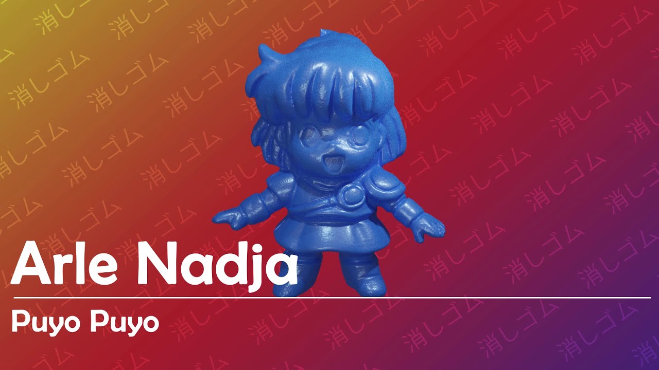 3D Scanning Retro Puyo Puyo Toys - Arle - YouTube