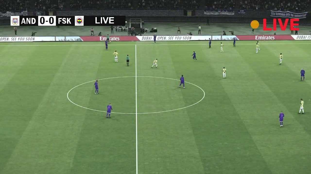 LIVE: Anderlecht vs Fenerbahce | UEFA Champions League 2025 |eFootball ...