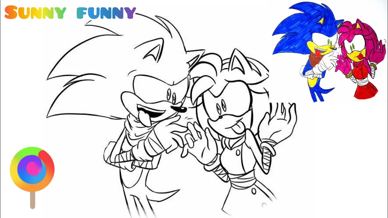 Sonic and Amy Rose Coloring Pages / Drawing Sonic and Amy Rose LFZ ...