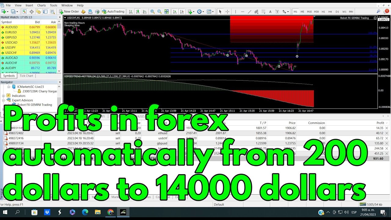 Making Profits In Forex Automatically From 200 Dollars To 14000 Dollars