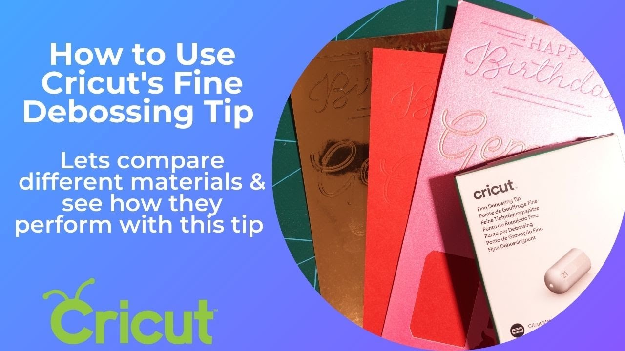 How To Use the Fine Debossing Tip & I Colour in Debossed Card Stock ...