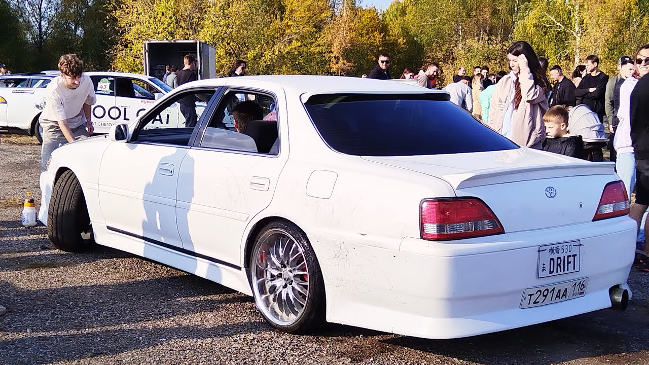 Toyota Cresta 100 2JZ tandem & single drift (passenger POV) - YouTube