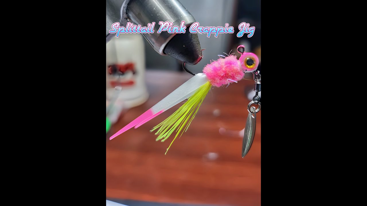 Pink Split tail Crappie Jig - YouTube