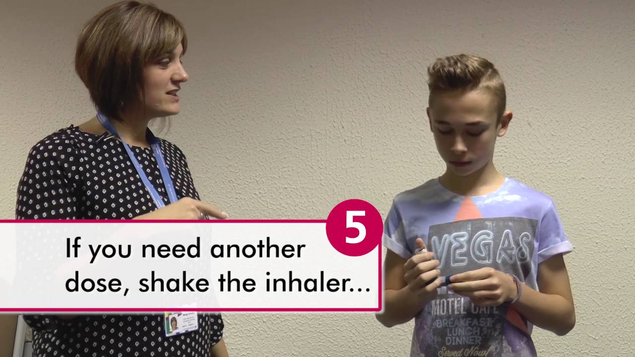 Inhaler - step by step process for older children - YouTube