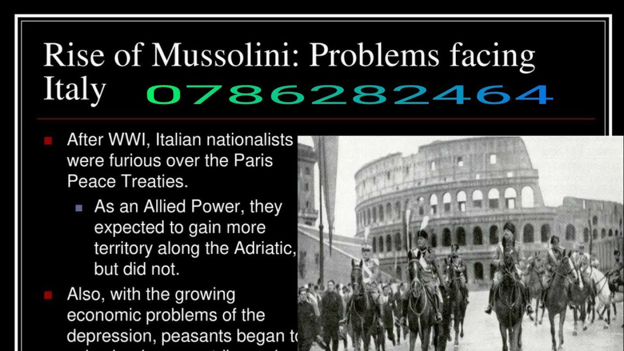 THE FACTORS THE LED TO THE RISE OF MUSSOLINI - YouTube