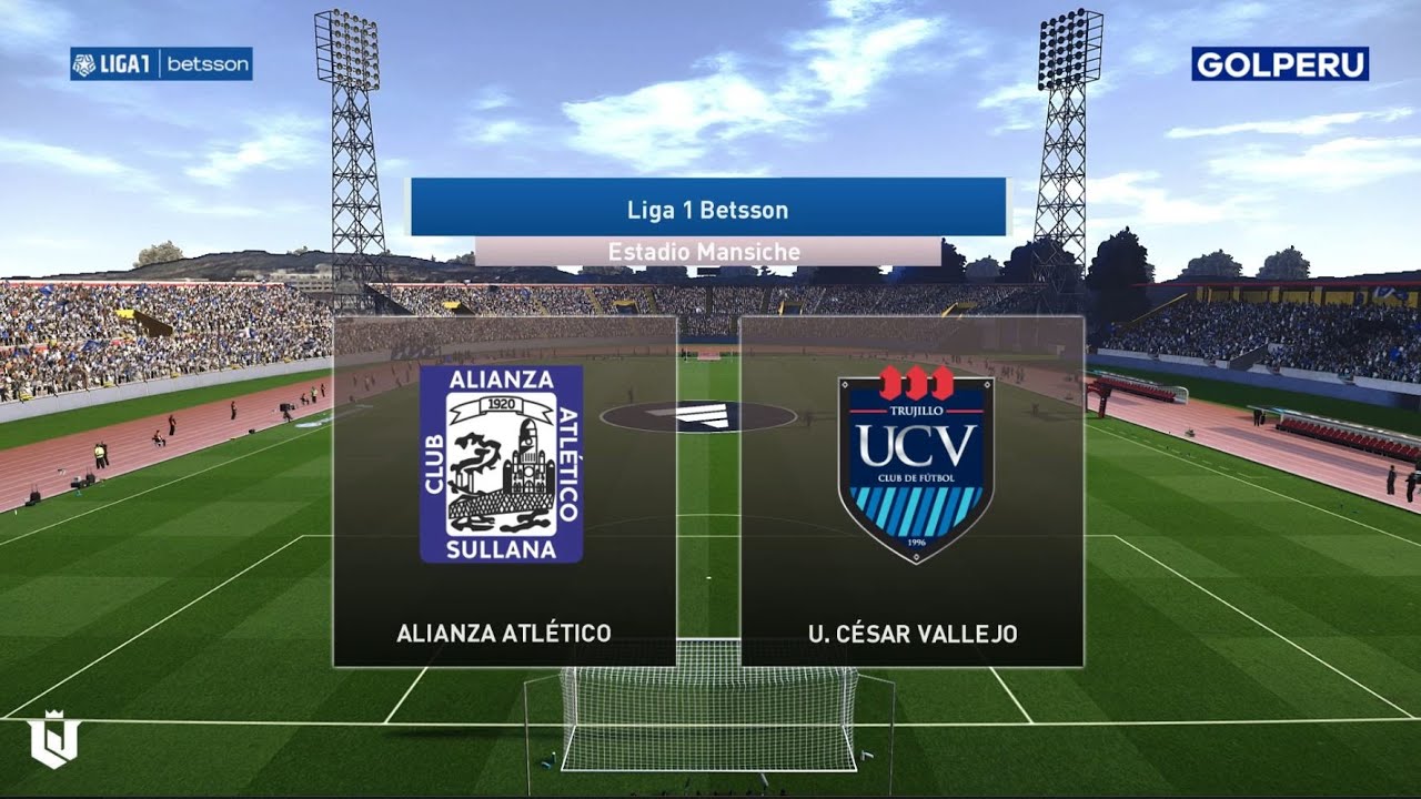 Alianza Atlético vs. César Vallejo Liga 1 Betsson 2023 | Pes 2021 - YouTube