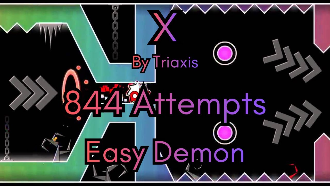 Geometry Dash | X by Triaxis | Easy Demon - YouTube