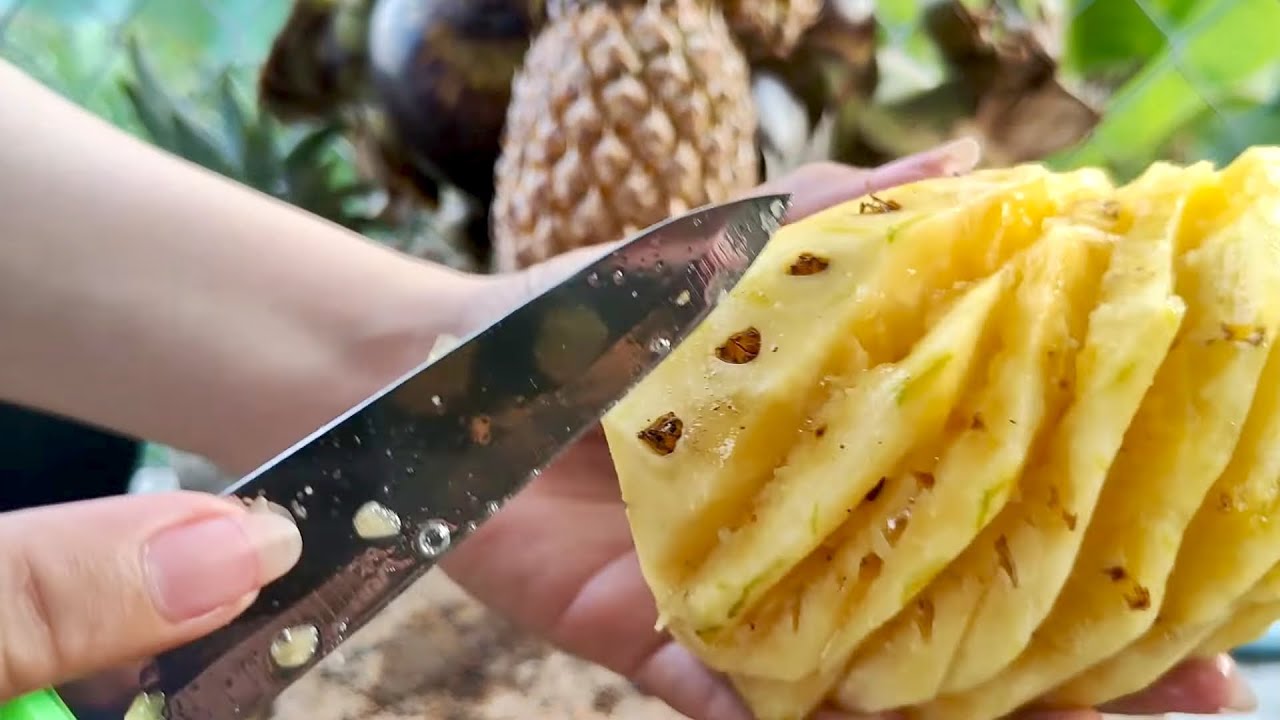 How to clean pineapple and put in the best effort to reach the goal - YouTube