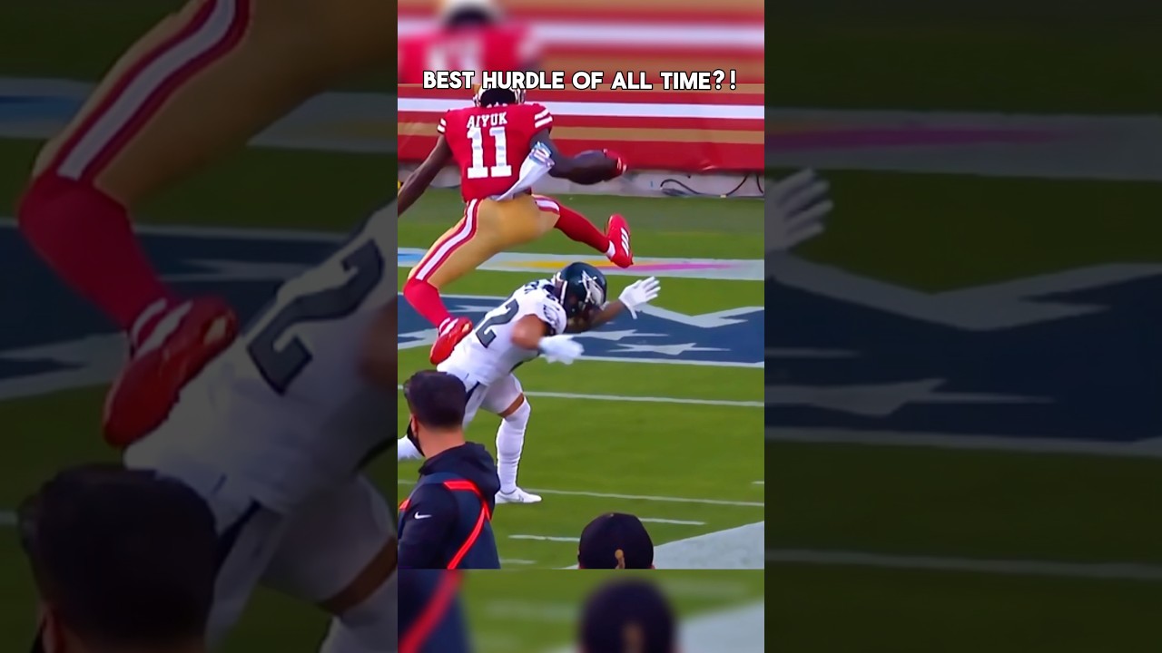 Brandon Aiyuks INSANE Hurdle Over Marcus Epps #nfl #football #edit #49ers - YouTube