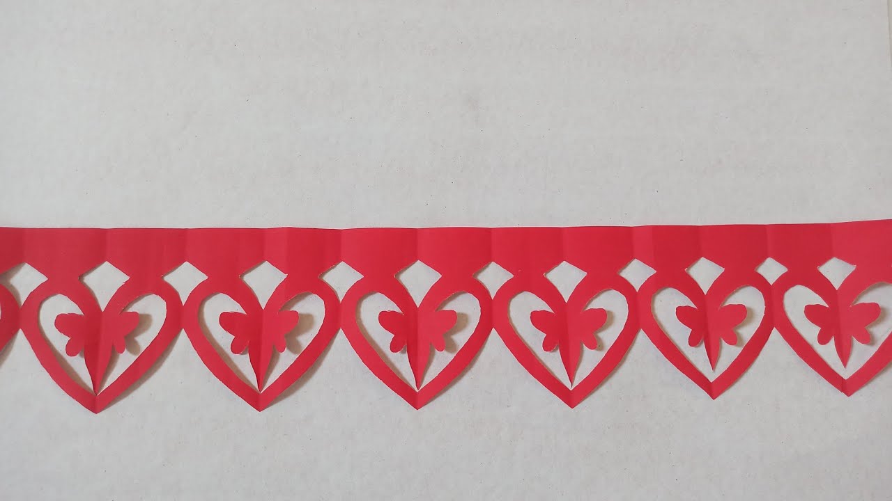 Paper toran design for door||पेपर की तोरण घर सजावट के लिय||papercraft ...