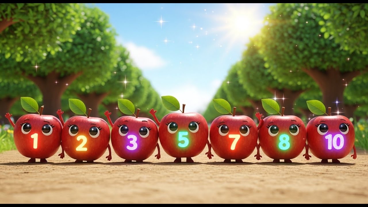 Counting 1 to 10 with Juicy Apples | Nursery Rhyme Song for Kids - YouTube