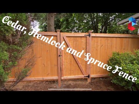 Cedar Hemlock & Spruce Privacy Fence - YouTube
