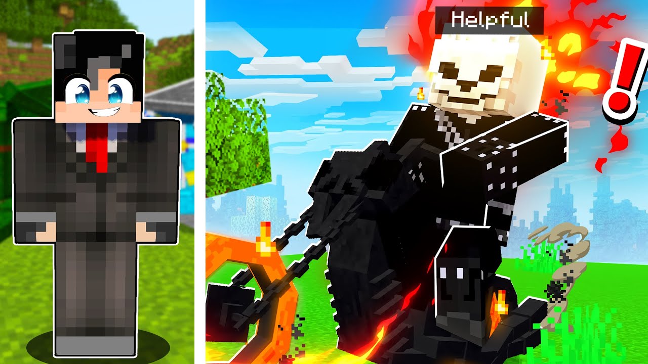 Playing as a HELPFUL Ghost Rider in Minecraft! - YouTube